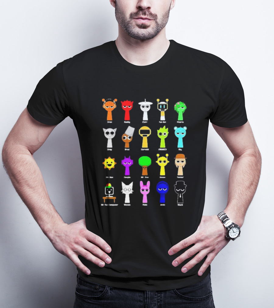 Drew Raddity Chister Furm Furm Mangelo Drag Brad Garrold CHANCE Mr. Sun Chingtra Drew Somner Yoomker Mr. Fun Computer Vexvita Rinks Jumia Black T-Shirt