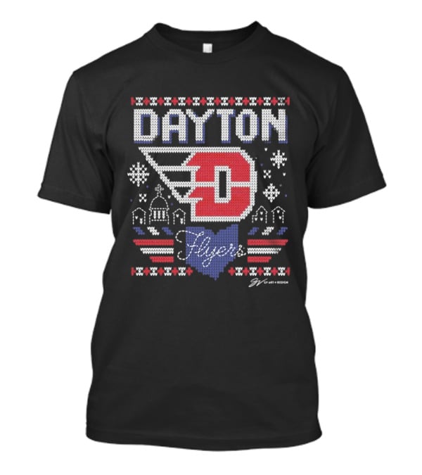 Dayton Flyers Swishmas Ugly Christmas T-Shirt