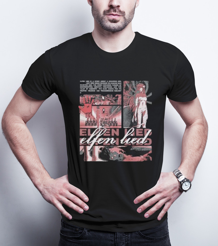 Elfen Lied Story And Imagery With Elfen Lied Text And Visual Elements T-Shirt