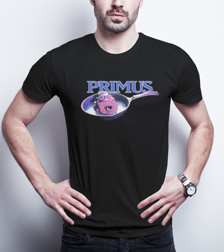Primus Fizzle Fry Album Art Purple Character In Pan T-Shirt