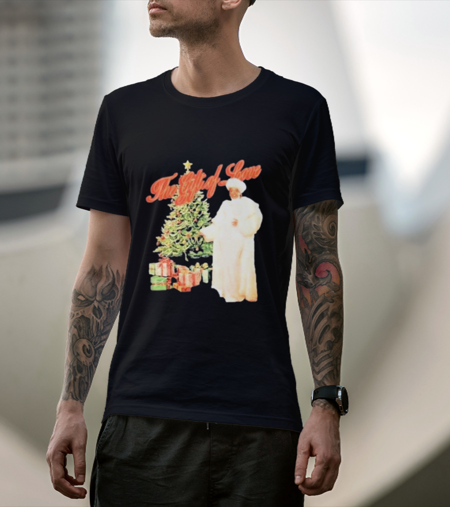 The Gift Of Love Christmas Tree Retro Style Jennifer Hudson T-Shirt