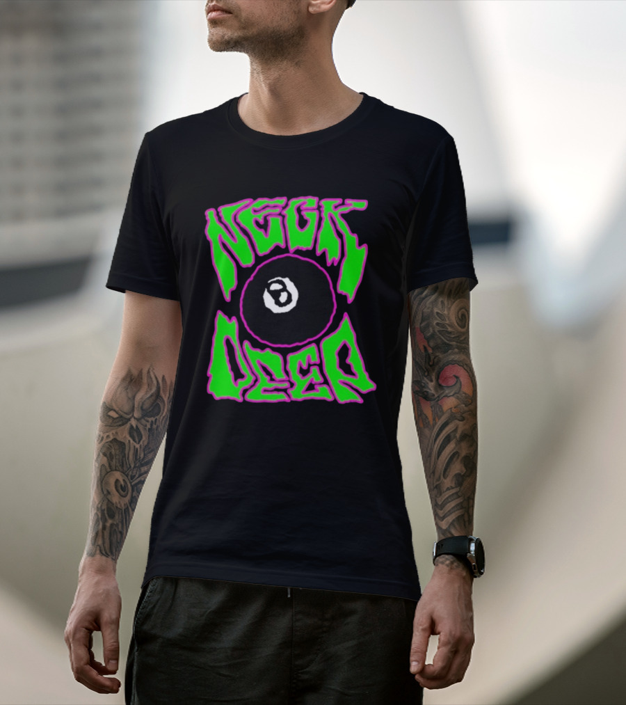 Neck Deep 8 Ball Neon Green Purple Pop Punk T-Shirt