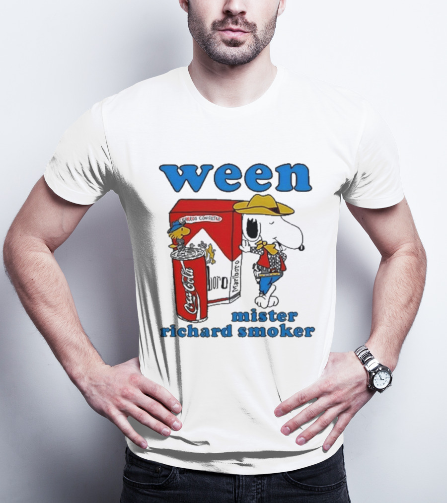Ween Mister Richard Smoker Snoopy Coca-Cola Marlboro T-Shirt