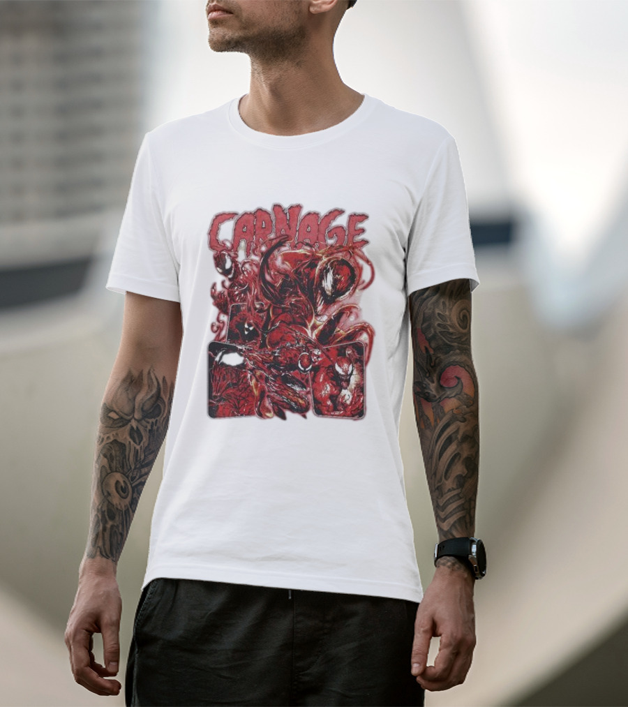 Carnage Supervillain Comic Panel T-Shirt