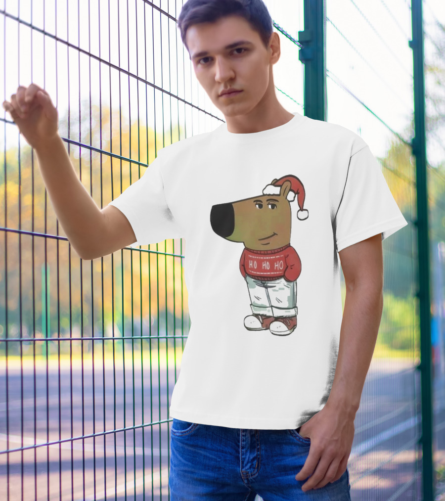 Ho Ho Ho Chill Guy Dog Christmas T-Shirt