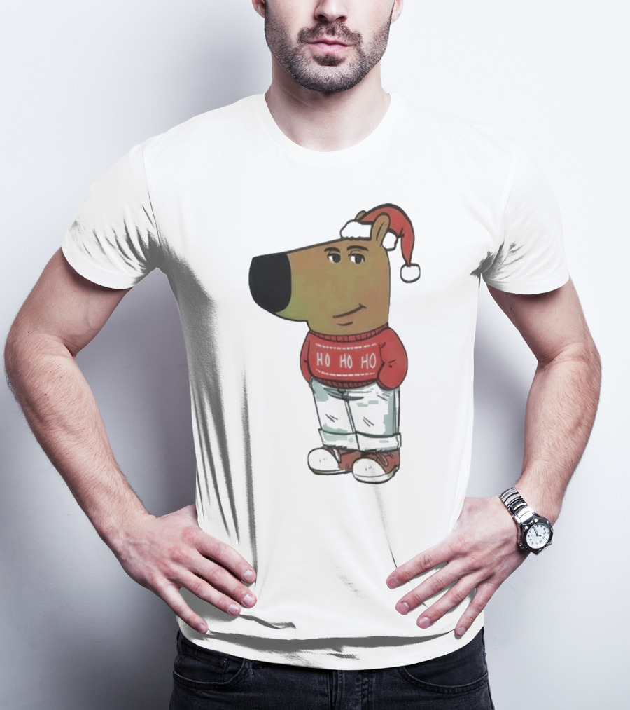 Ho Ho Ho Chill Guy Dog Christmas T-Shirt