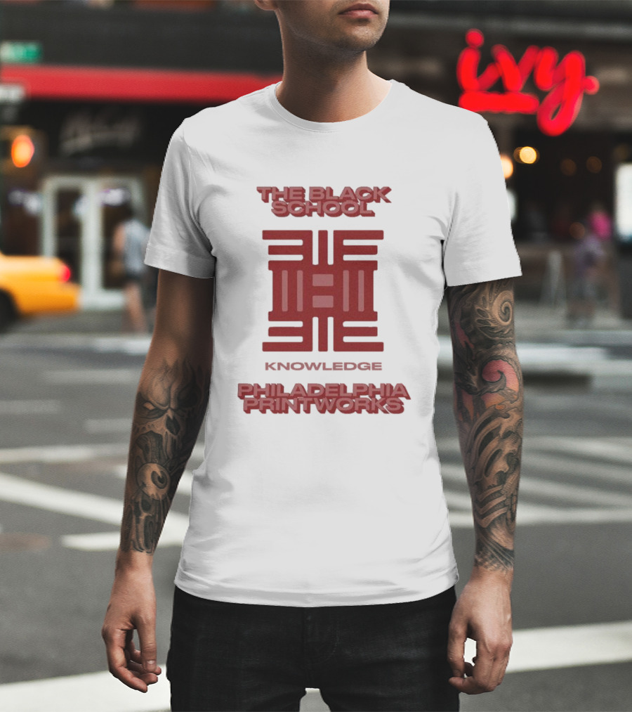 The Black School Knowledge Emblem Philadelphia Printworks T-Shirt
