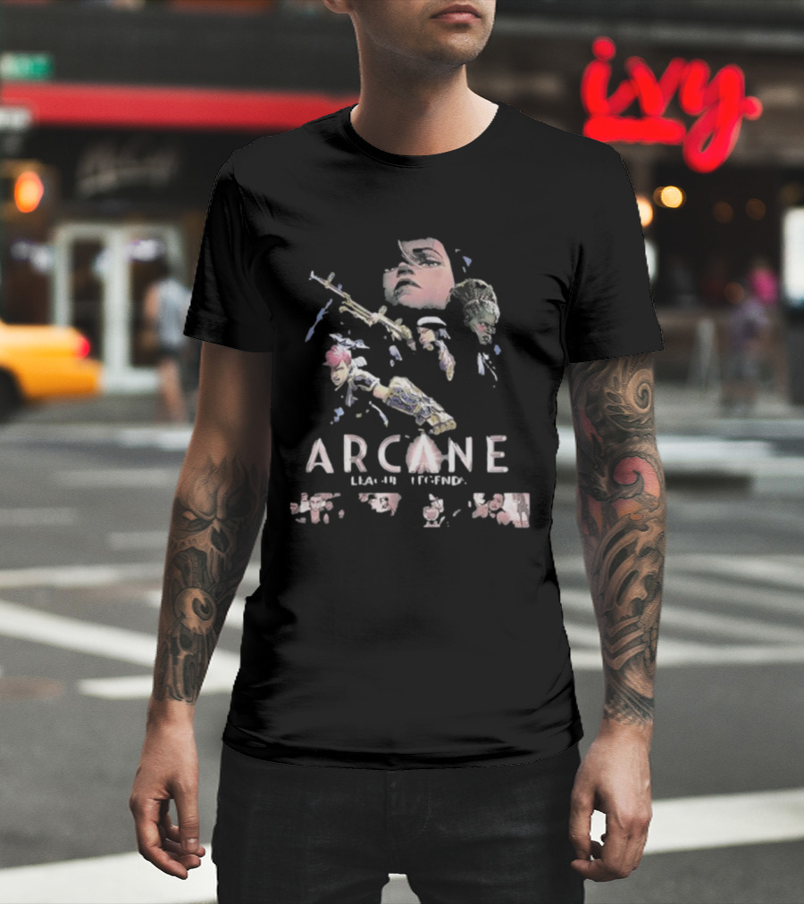 Arcane League Of Legends Jinx Vi And Caitlyn T-Shirt