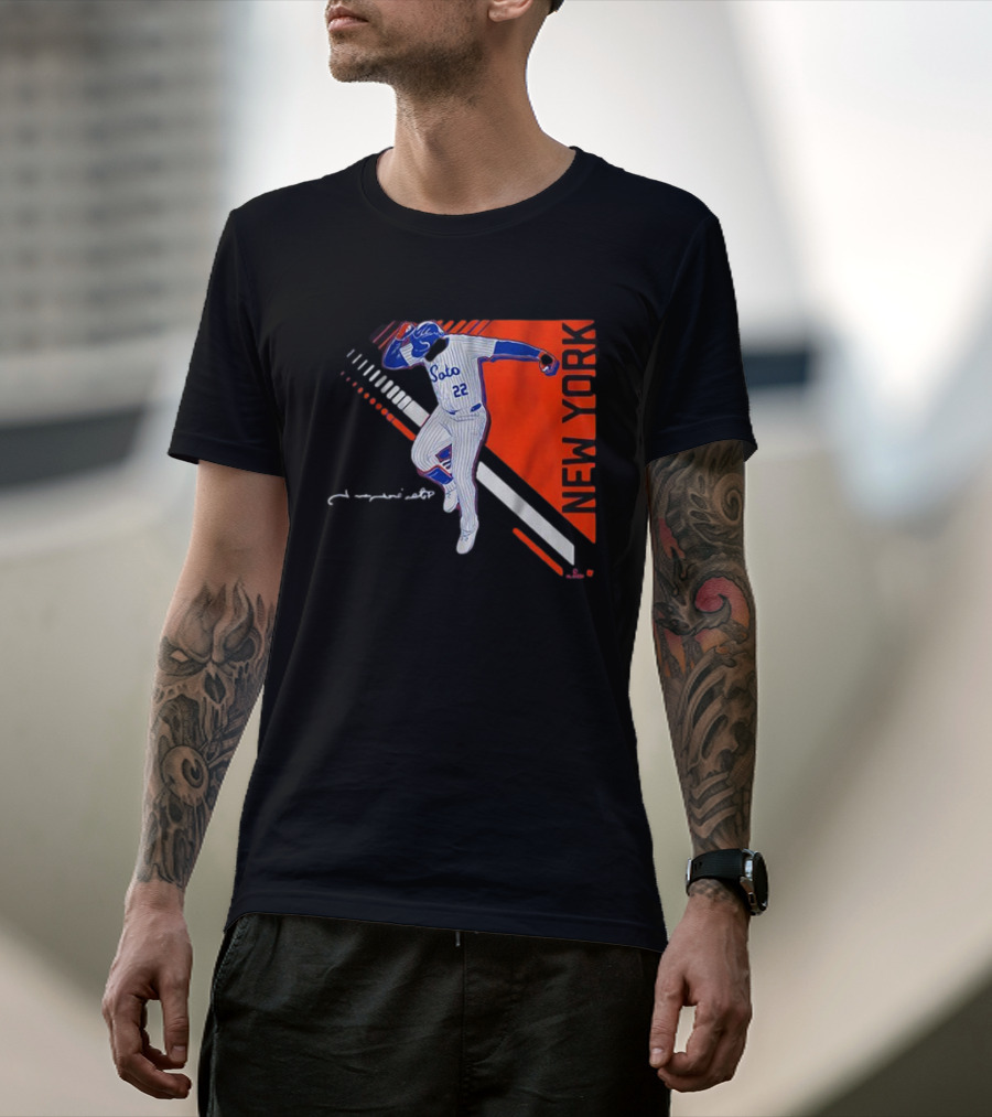 Juan Soto New York Pose 2.0 Pinstripes 22 T-Shirt
