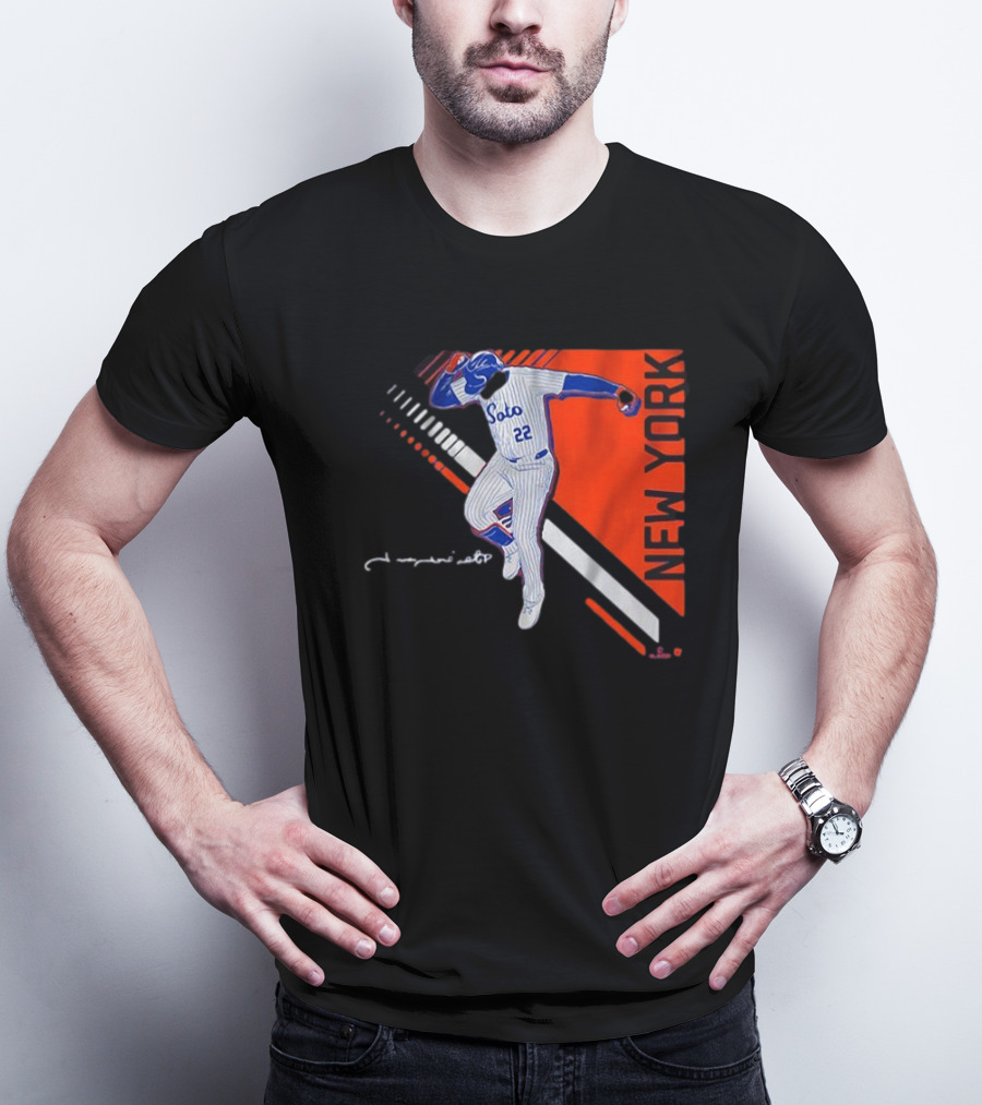 Juan Soto New York Pose 2.0 Pinstripes 22 T-Shirt