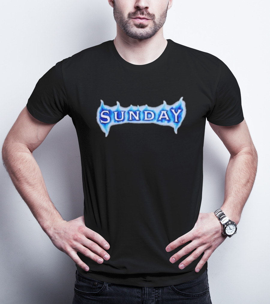 Sunday Ice Blue Flame T-Shirt