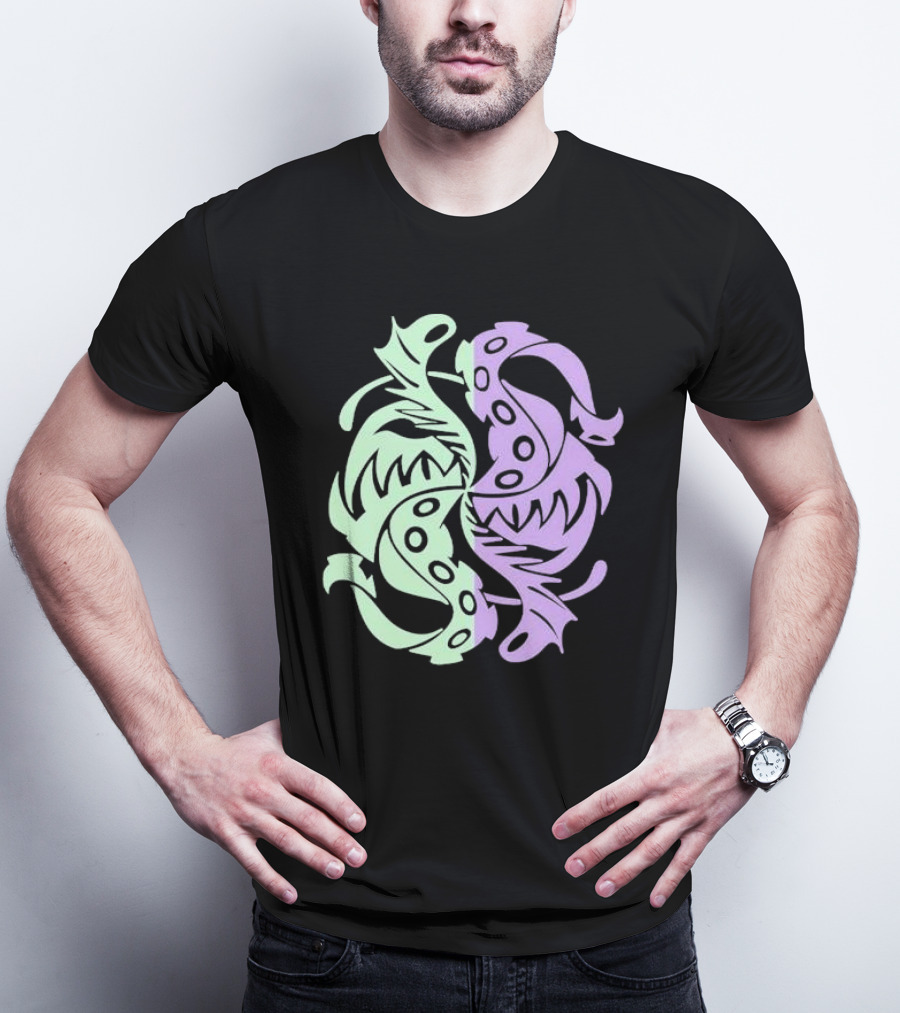 Envy Sigil Green And Purple Tribal Yin Yang T-Shirt