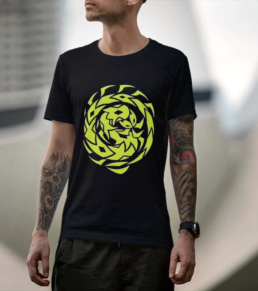 Greed Sigil Black And Yellow Spiral T-Shirt