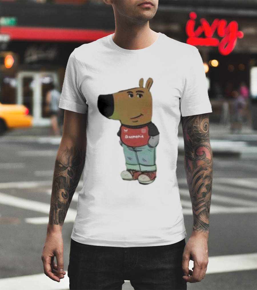 Chill Guy Dog Bayer 04 Leverkusen Mascot Wearing Red Black T-Shirt