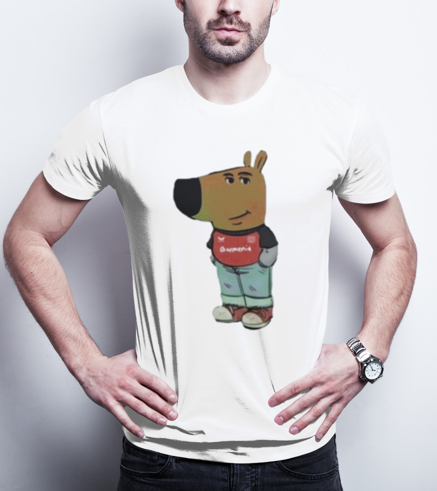 Chill Guy Dog Bayer 04 Leverkusen Mascot Wearing Red Black T-Shirt