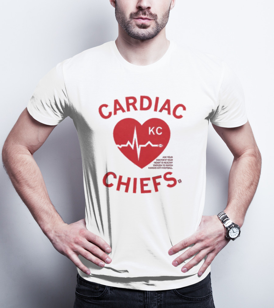 Cardiac Chiefs KC Heartbeat Kansas City Football T-Shirt
