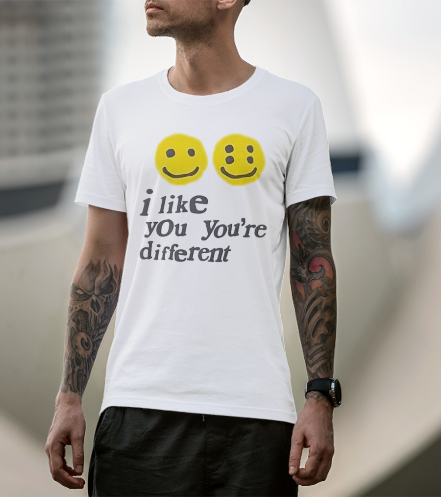 Cactus Plant Flea Market I Like You You're Different Smiley Faces T-Shirt