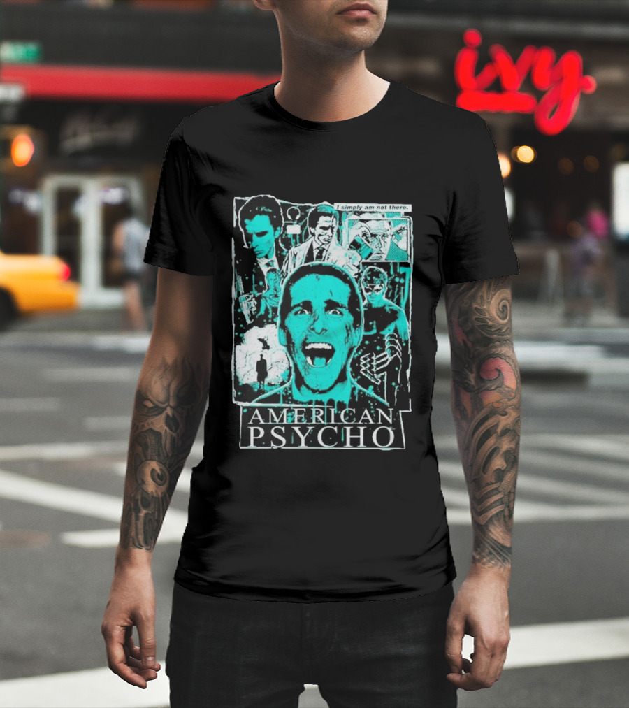 American Psycho Patrick Bateman I Simply Am Not There Collage T-Shirt