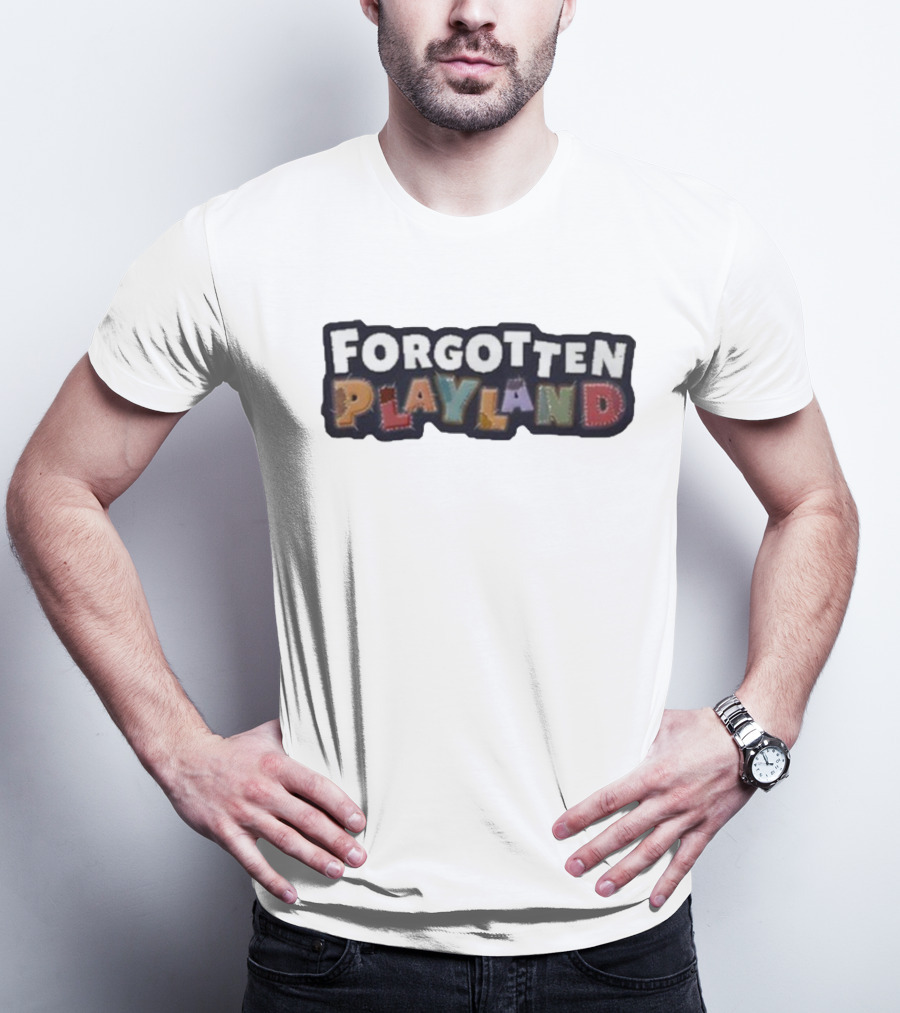 FORGOTTEN PLAYLAND Colorful Letter Patch T-Shirt