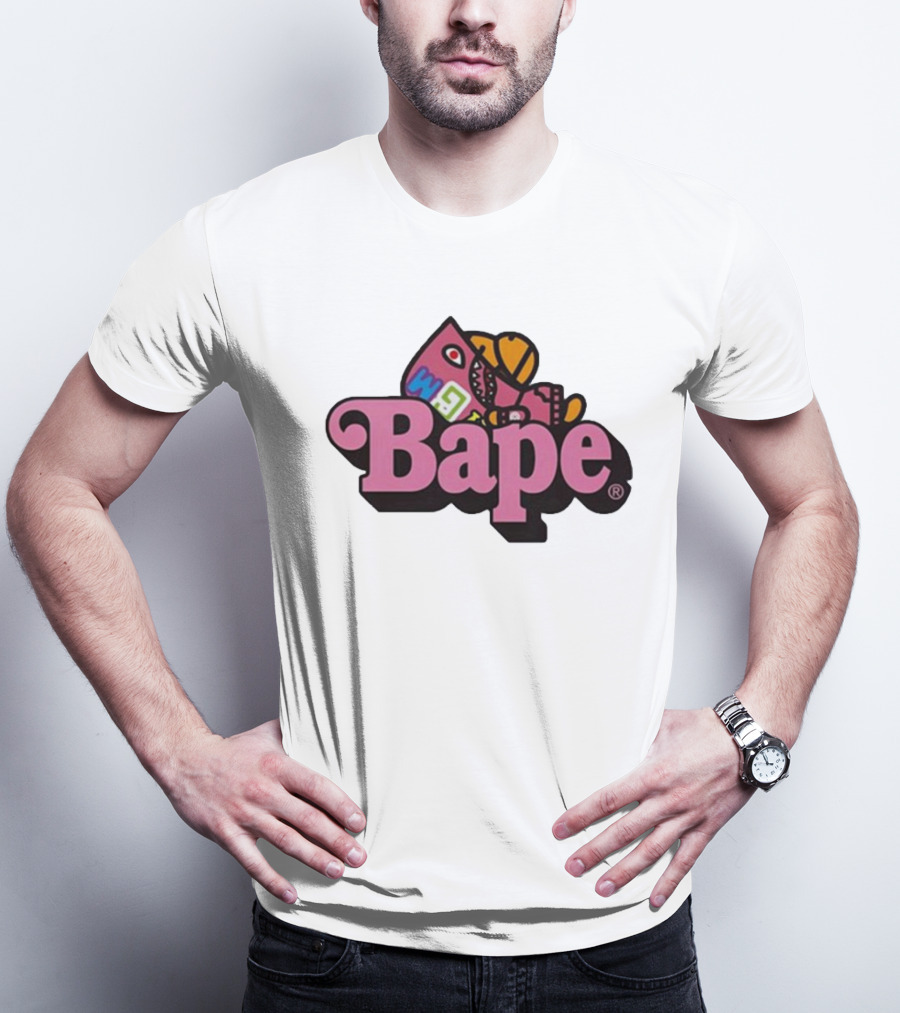 Bape Pink Shark Milo WGM T-Shirt
