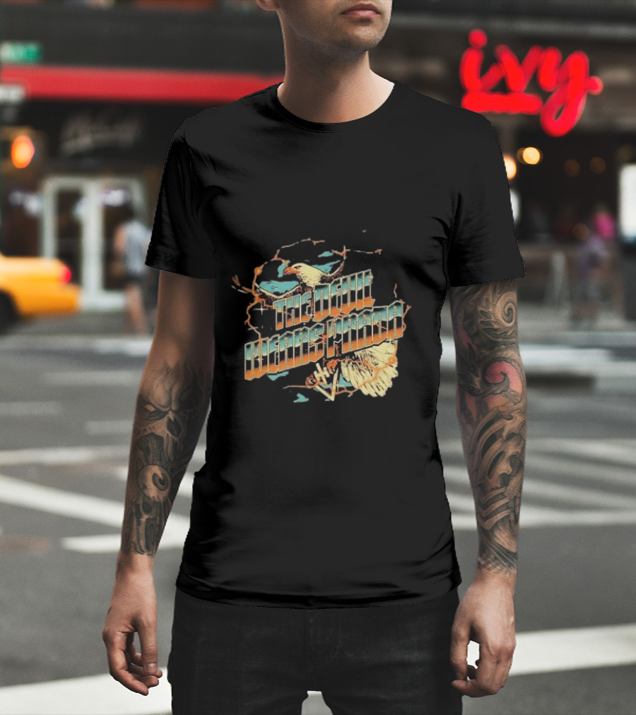 The Devil Wears Prada Bald Eagle Electric Orange And Blue T-Shirt