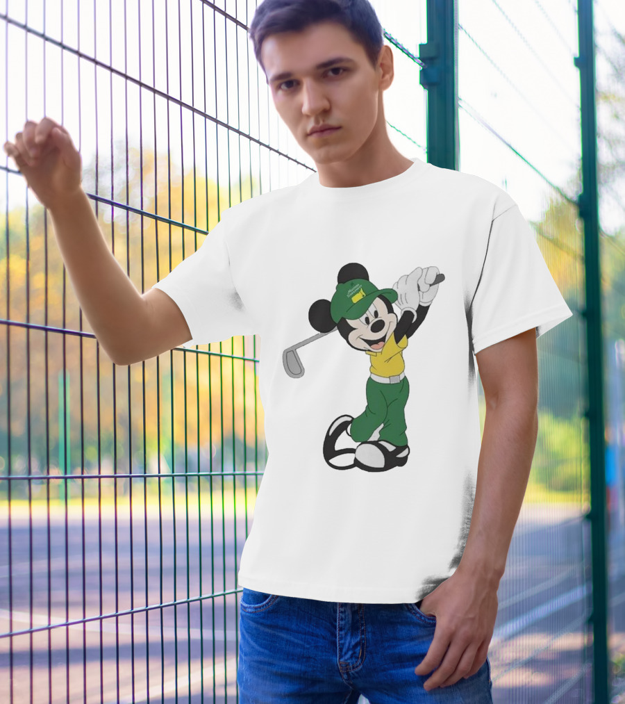 Mickey Mouse Golf Masters Tournament Iconic Swing T-Shirt