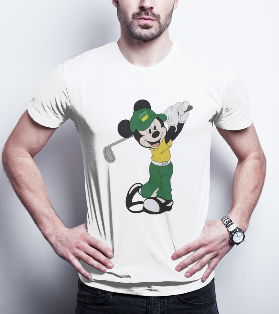 Mickey Mouse Golf Masters Tournament Iconic Swing T-Shirt