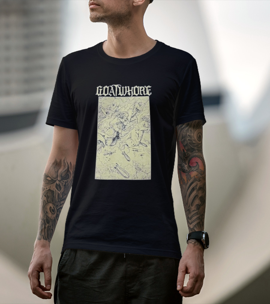 Goatwhore Band Illustration With Mythical Figures And Creatures T-Shirt