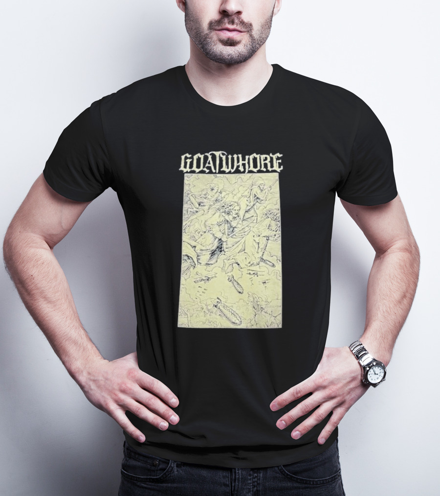 Goatwhore Band Illustration With Mythical Figures And Creatures T-Shirt