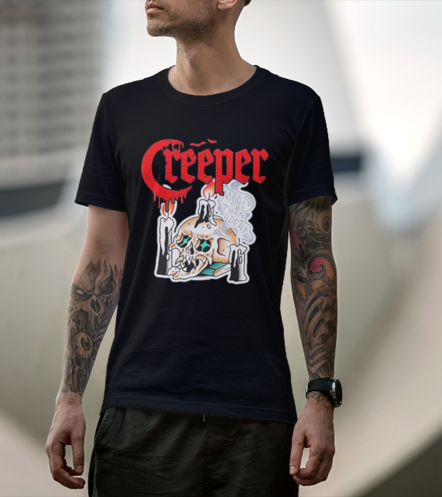 Creeper Skull Candle More Than Death Friday 13th T-Shirt