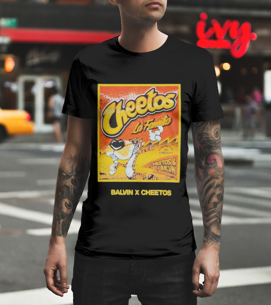 Cheetos La Familia Merch Balvin X Cheetos Collaboration T-Shirt