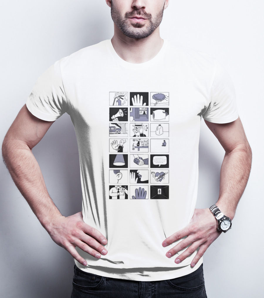 Fingertips: Visual Storyboard Of Hand Motifs And Everyday Life T-Shirt