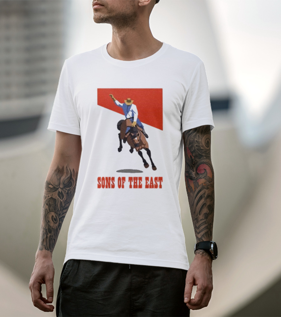 Sons Of The East Cowboy Riding Bucking Horse T-Shirt