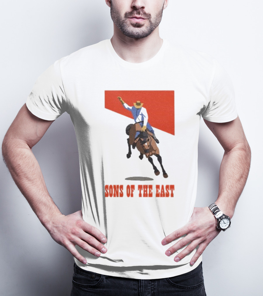 Sons Of The East Cowboy Riding Bucking Horse T-Shirt