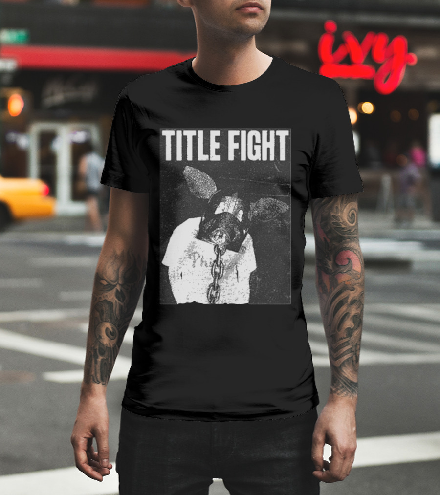 TITLE FIGHT CHAINED PIG MASK T-Shirt