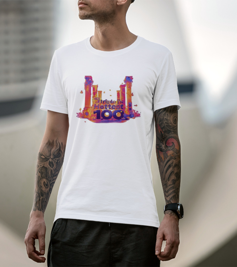 Triple J's Hottest 100 Vibrant Pillars T-Shirt