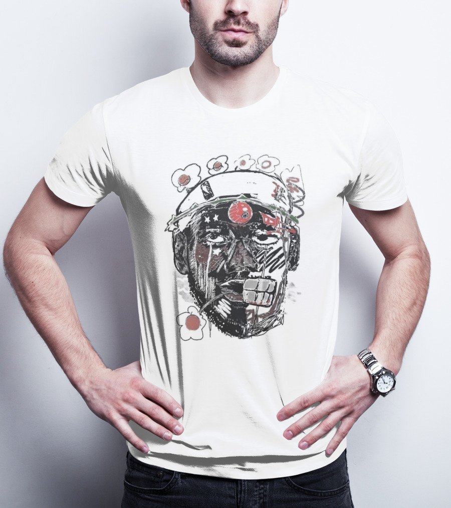 Vameee Labron James Floral Artistic Face T-Shirt