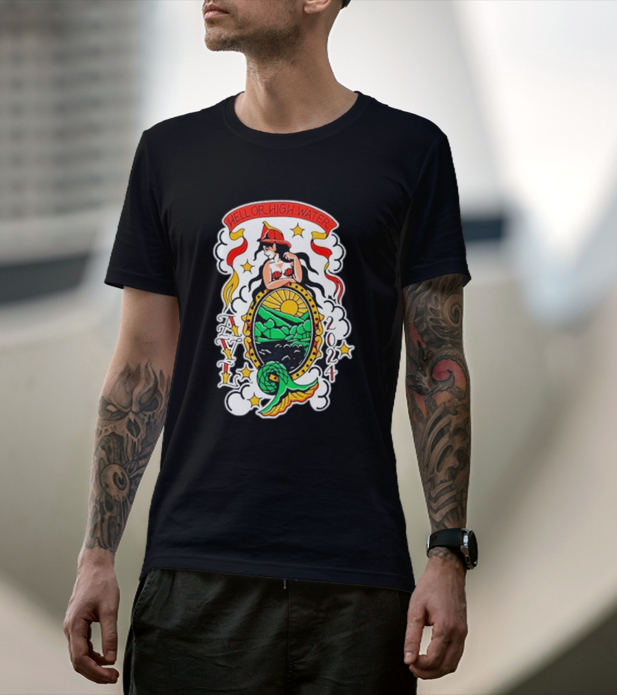 Hell Or High Water Mermaid Asheville T-Shirt