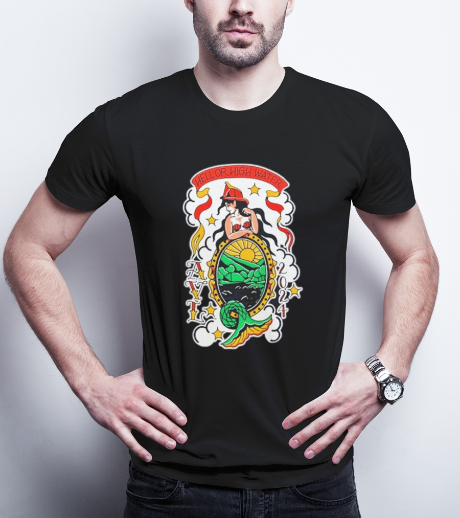 Hell Or High Water Mermaid Asheville T-Shirt