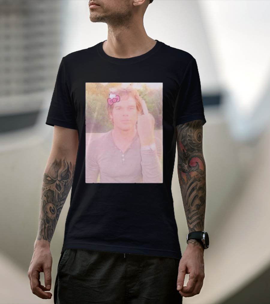 Dext Morgan Hello Kitty Coquette Bow Gesture T-Shirt