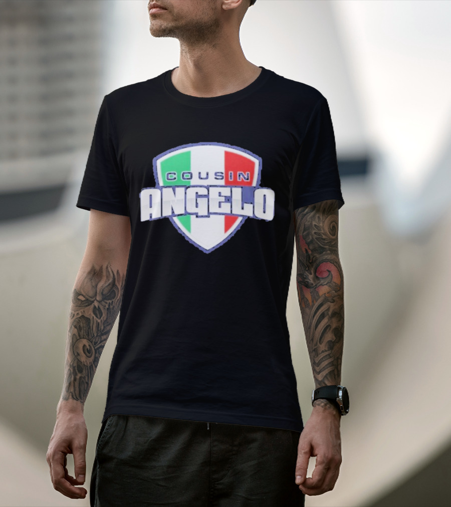 Cousin Angelo Italian Shield Tricolor T-Shirt