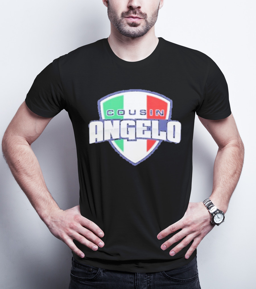 Cousin Angelo Italian Shield Tricolor T-Shirt
