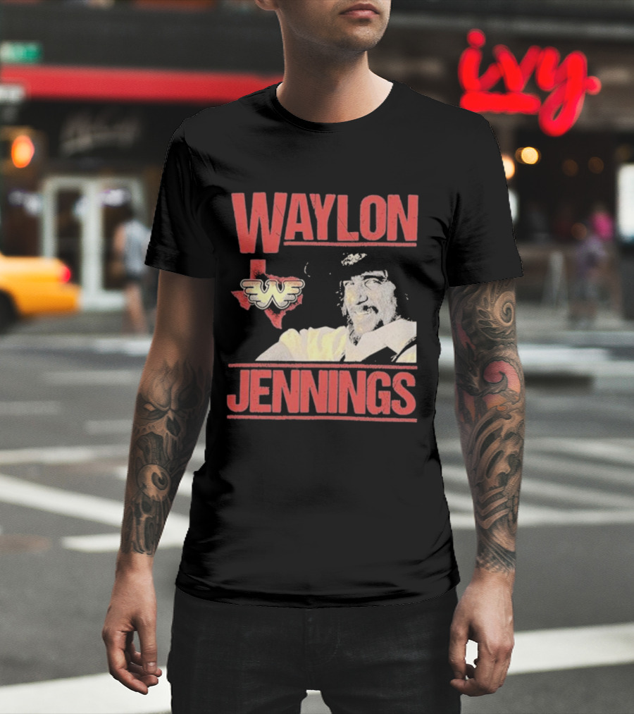 Waylon Jennings Flying W Texas T-Shirt