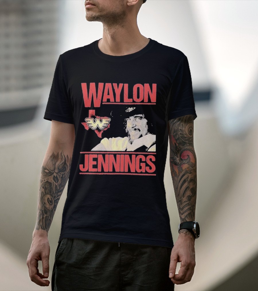 Waylon Jennings Flying W Texas T-Shirt