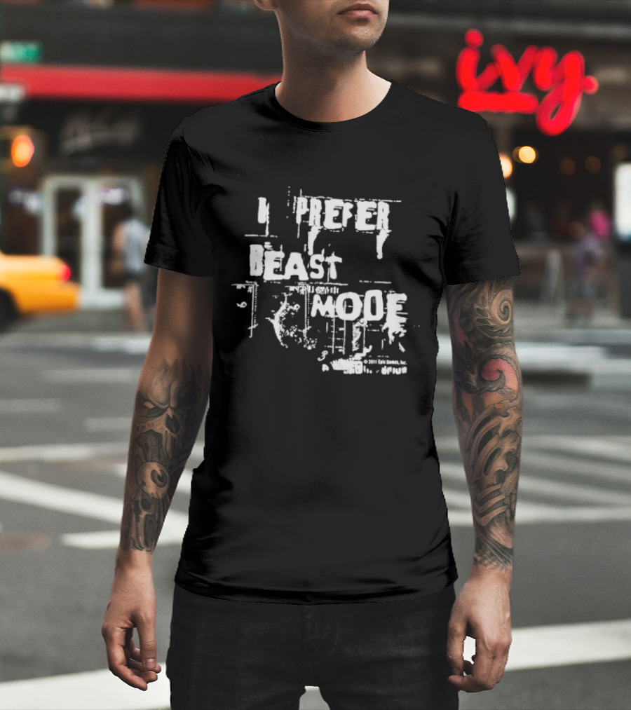 Gears Of War 3 I Prefer Beast Mode Epic Games 2011 T-Shirt