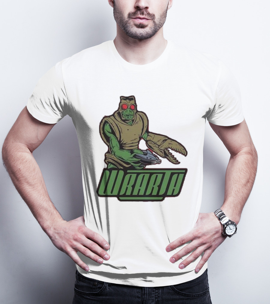 Wrarth Warrior Doctor Who Alien Creature With Claws And Spaceship Gun T-Shirt