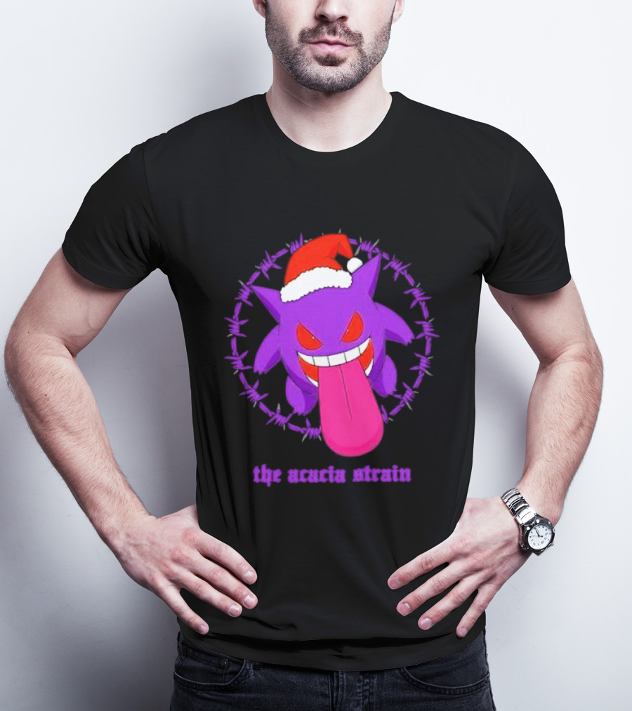 The Acacia Strain Gengar Santa Barbed Circle T-Shirt