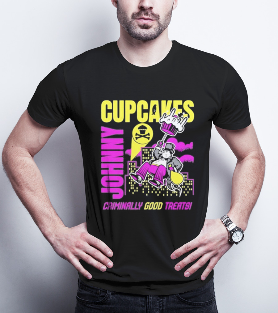 Johnny Cupcakes Criminally Good Treats Top Hat Cupcake City Adventure T-Shirt