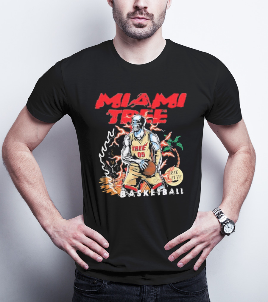 MIAMI TREE TREE 05 REE FIVE BASKETBALL T-Shirt