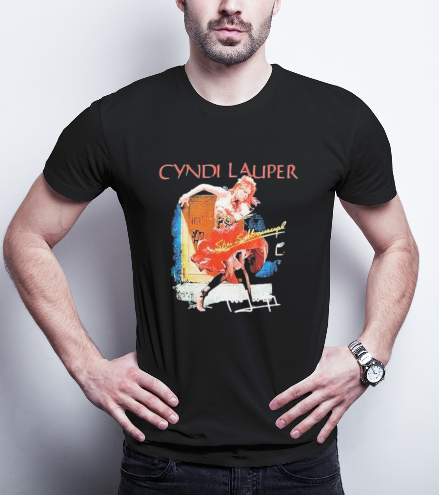 Cyndi Lauper She's So Unusual Retro Album T-Shirt